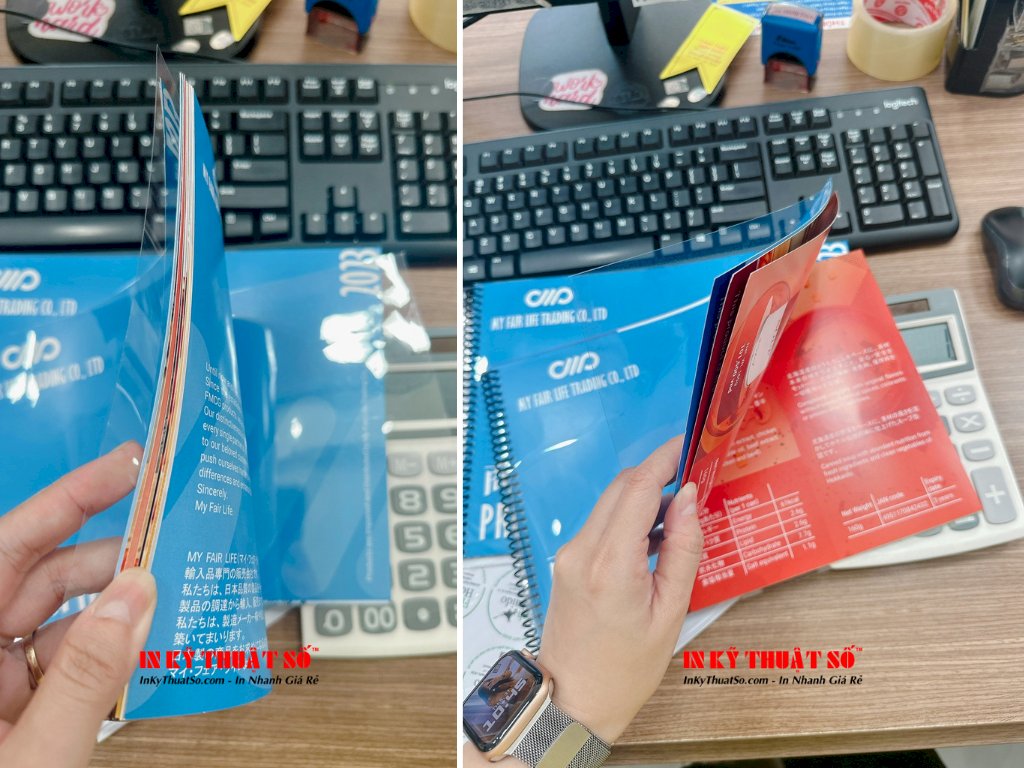 In catalogue bìa cứng, in catalogue a4 khổ ngang gáy lò xo - INKTS651