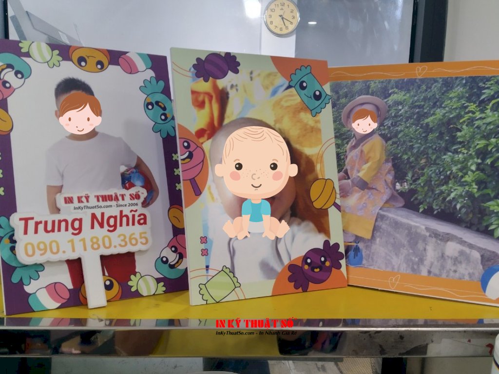 In khung ảnh để bàn sinh nhật bé trai, in ảnh formex - INKTS713