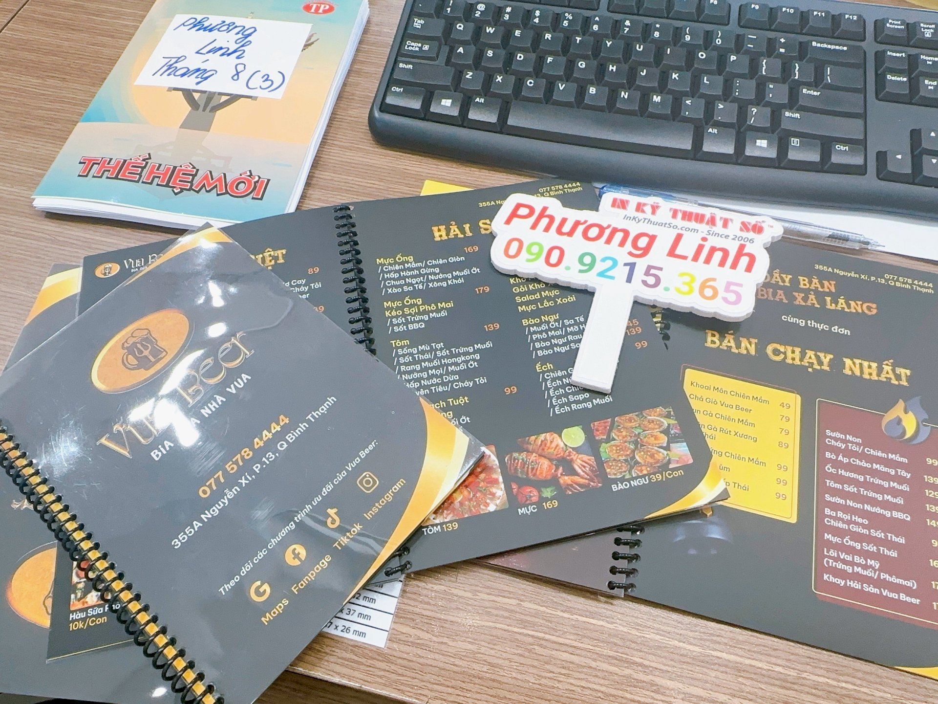 In menu quán beer, nhà hàng beer, vua beer - INKTS652
