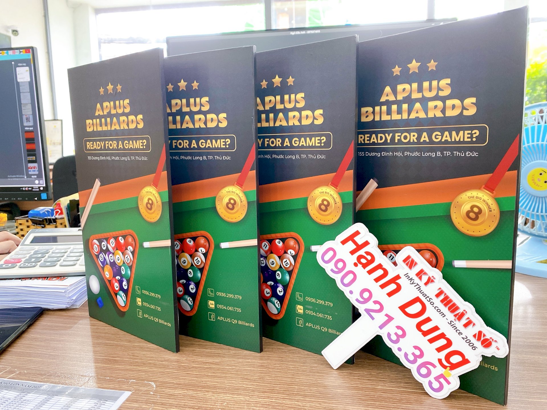 In menu quán bida, menu bida đồ ăn, thức uống, trà, cà phê, nước ngọt ...