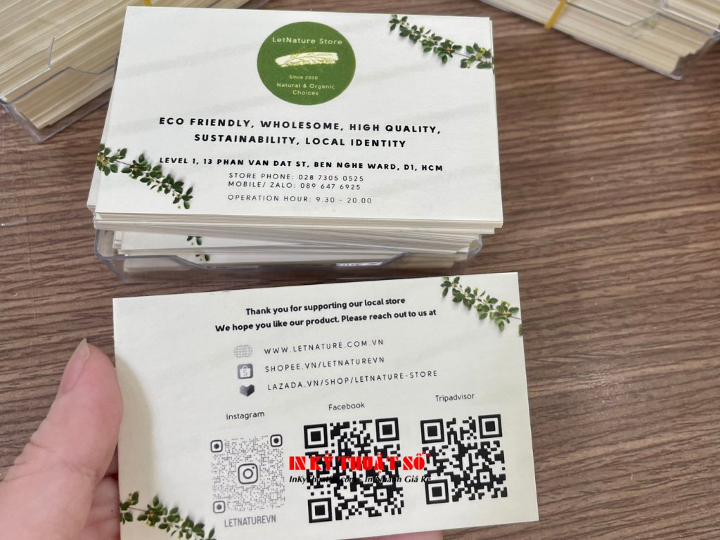 In name card giấy mỹ thuật Astropack cho shop sản phẩm thuần thiên ...