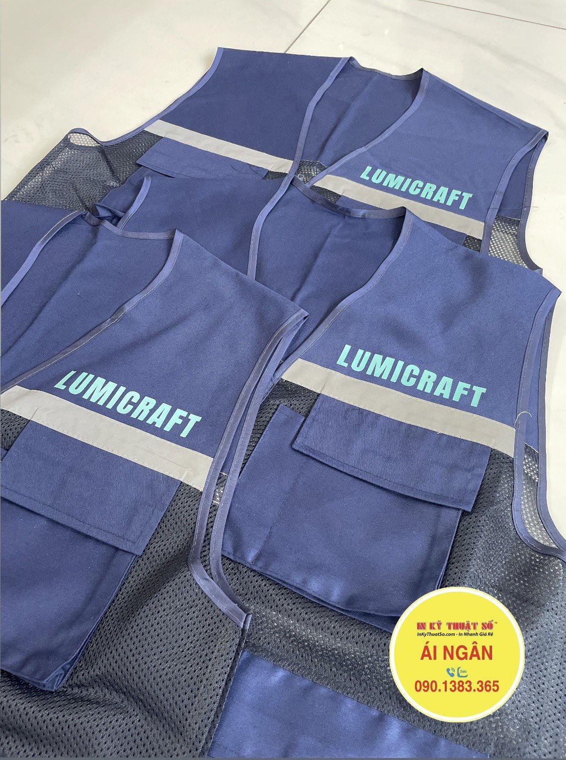 In Decal PU ép áo bảo hộ lao động, Decal in chuyển nhiệt lên vải, có ...