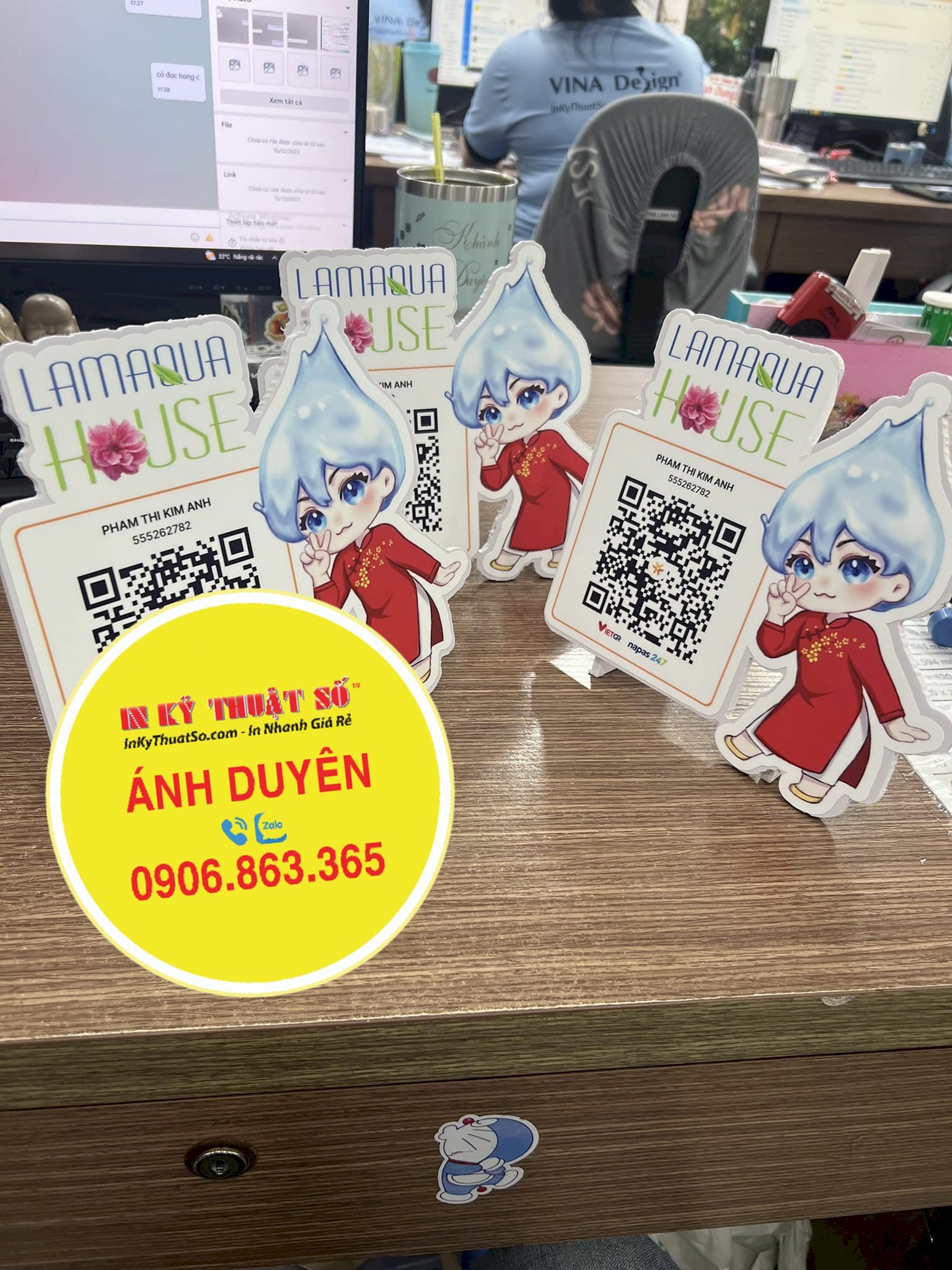 Mô hình Standee Format Chibi Mascot linh vật nhãn hàng nước uống tinh ...