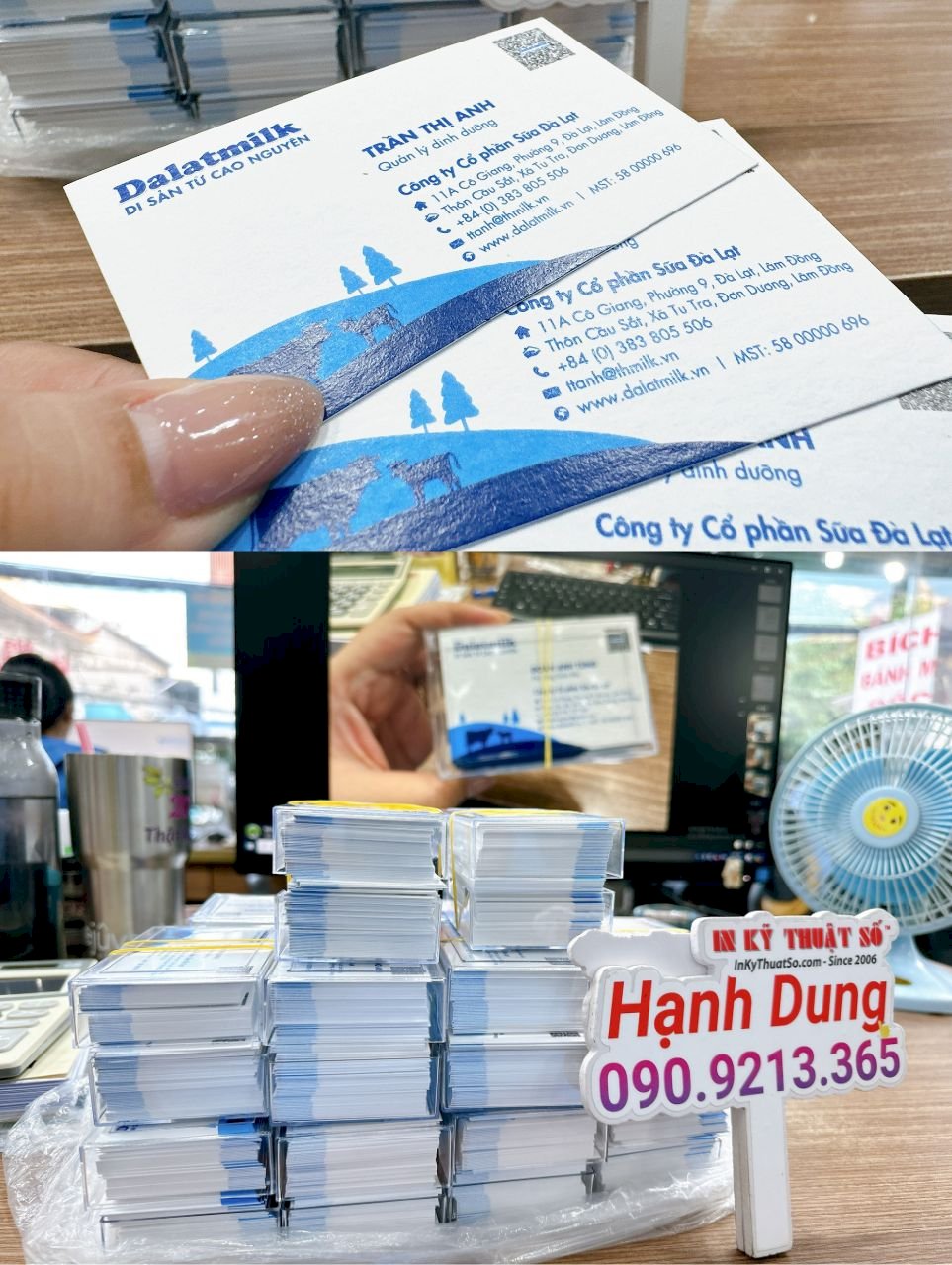 In card visit quản lý dinh dưỡng công ty sữa, in giấy mỹ thuật ...