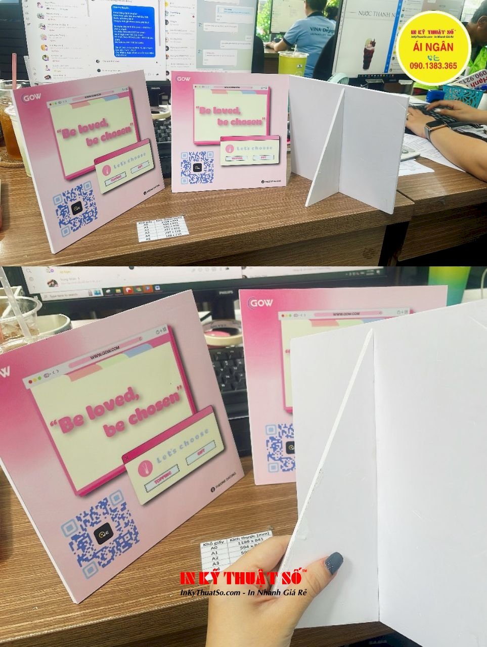 In standee nhỏ để bàn quét mã QR code chương trình sự kiện, standee ...