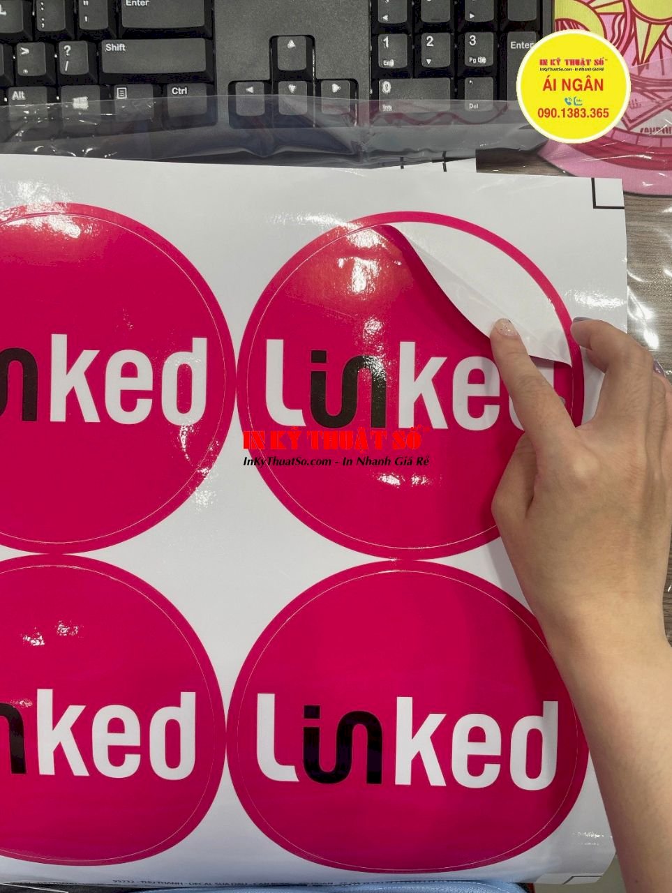 In logo Decal giá rẻ, sticker logo công ty Agency quảng cáo in decal ...