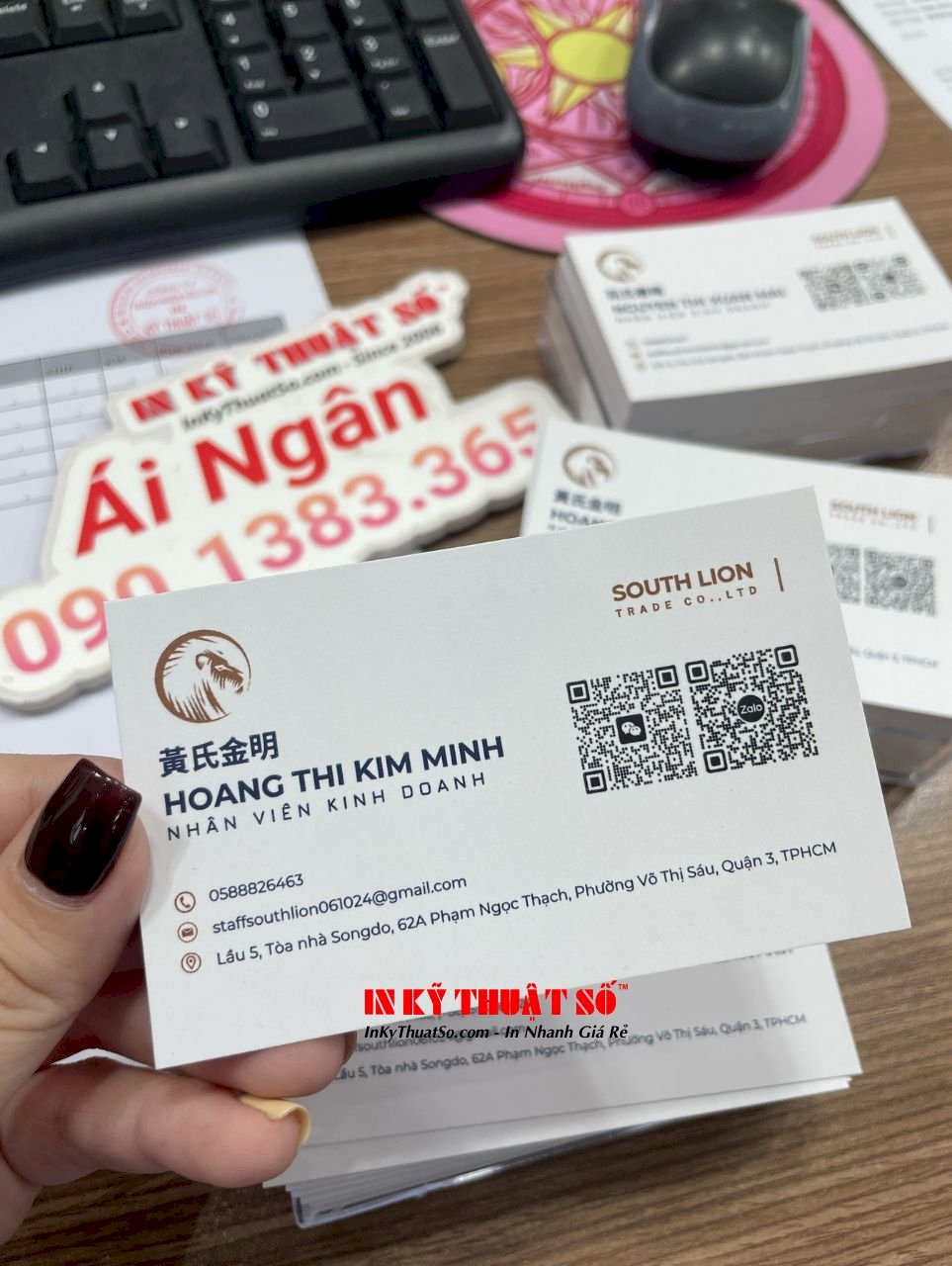 In name card nhân viên kinh doanh, trưởng phòng kinh doanh công ty ...