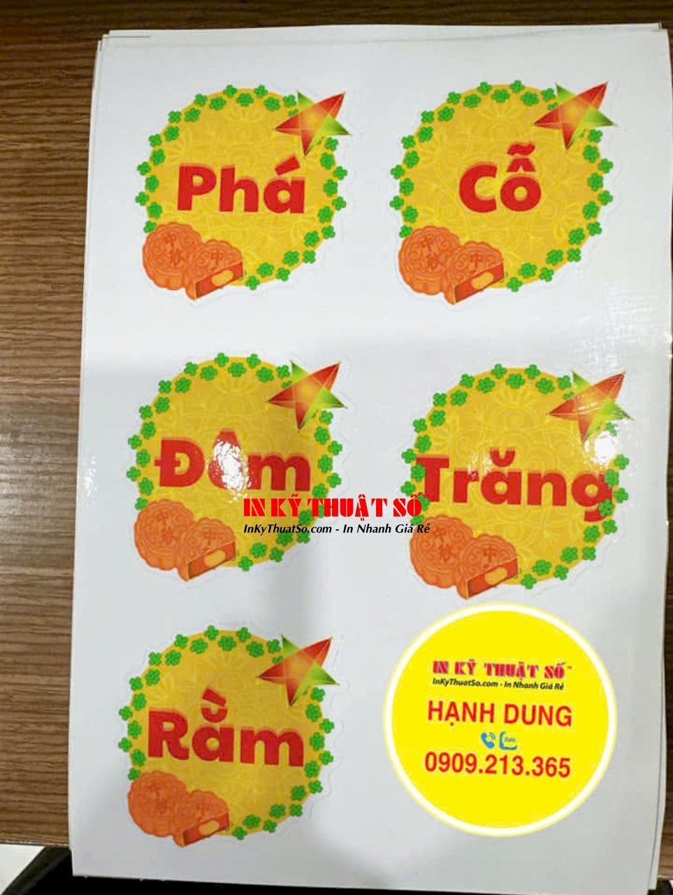 In sticker tên chủ đề Trung thu, sticker chữ Vui Đêm Hội Trăng Rằm, Phá ...