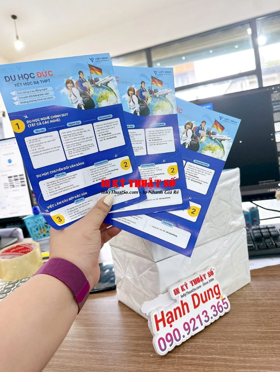 In tờ rơi Flyer du học Đức, in tờ rơi A5 giá rẻ in Offset số lượng lớn ...