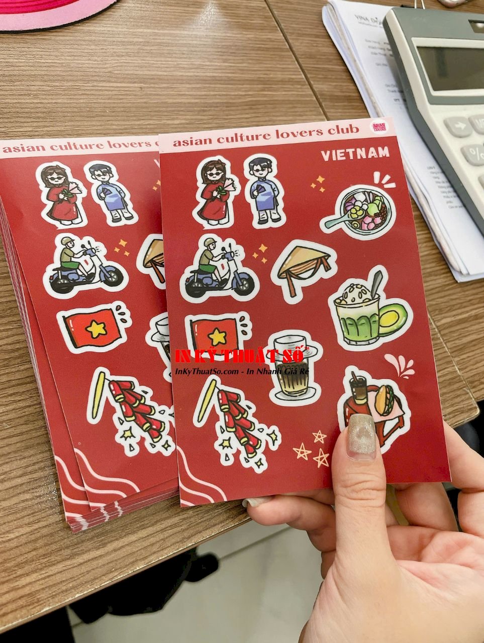 Đặt in sticker sheets chủ đề Asian culture lovers club, sticker dán đặc ...