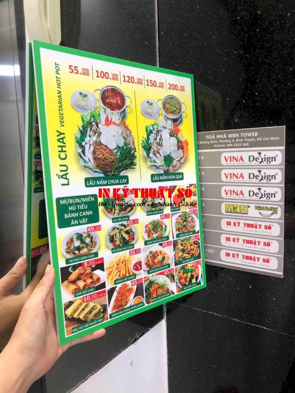 In cán Formex làm menu cầm tay, dán tường, ốp tường hình món ăn cho ...