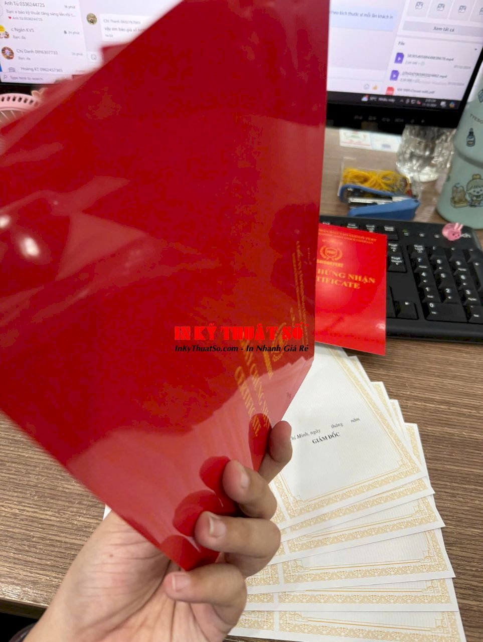 In phôi giấy chứng nhận certificate Hoàn thành chương trình tập huấn ...