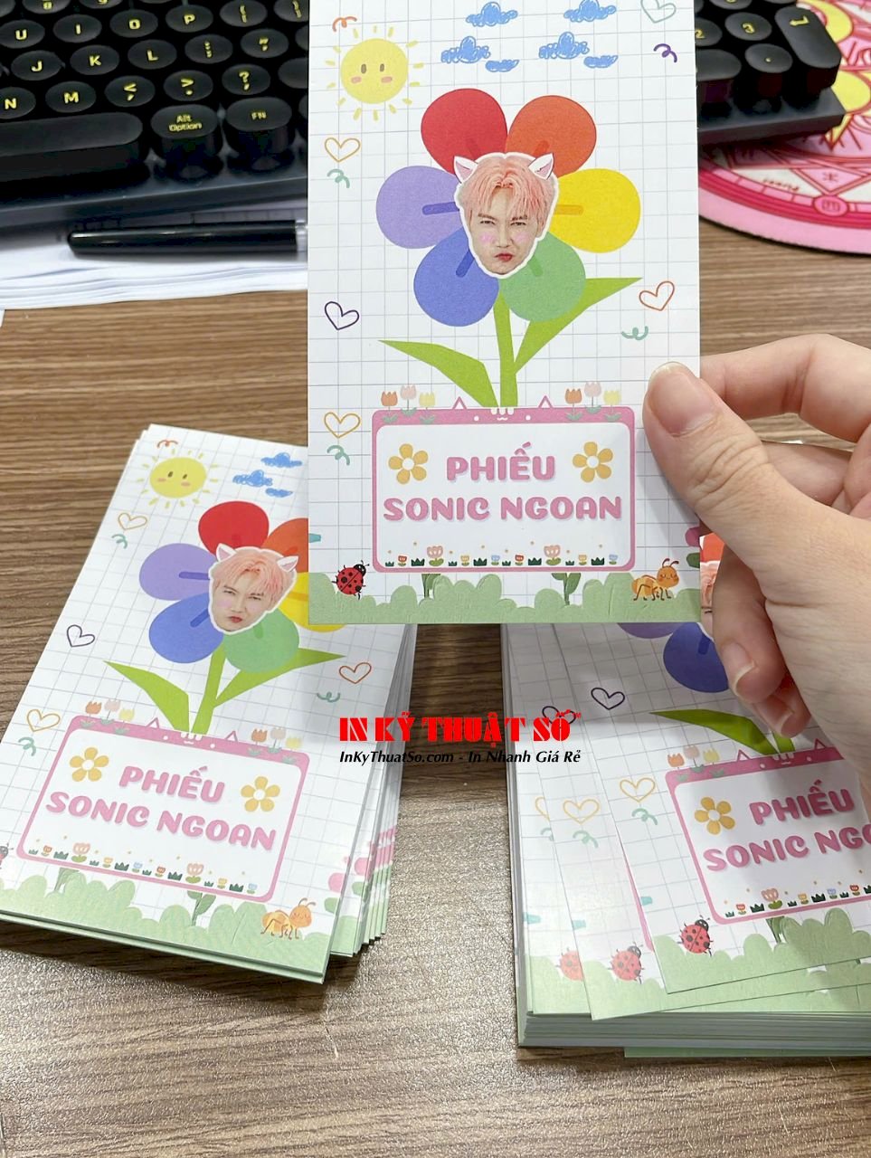 In postcard Idol giấy cứng Phiếu tên-Idol Ngoan làm quà tặng fanmeeting ...