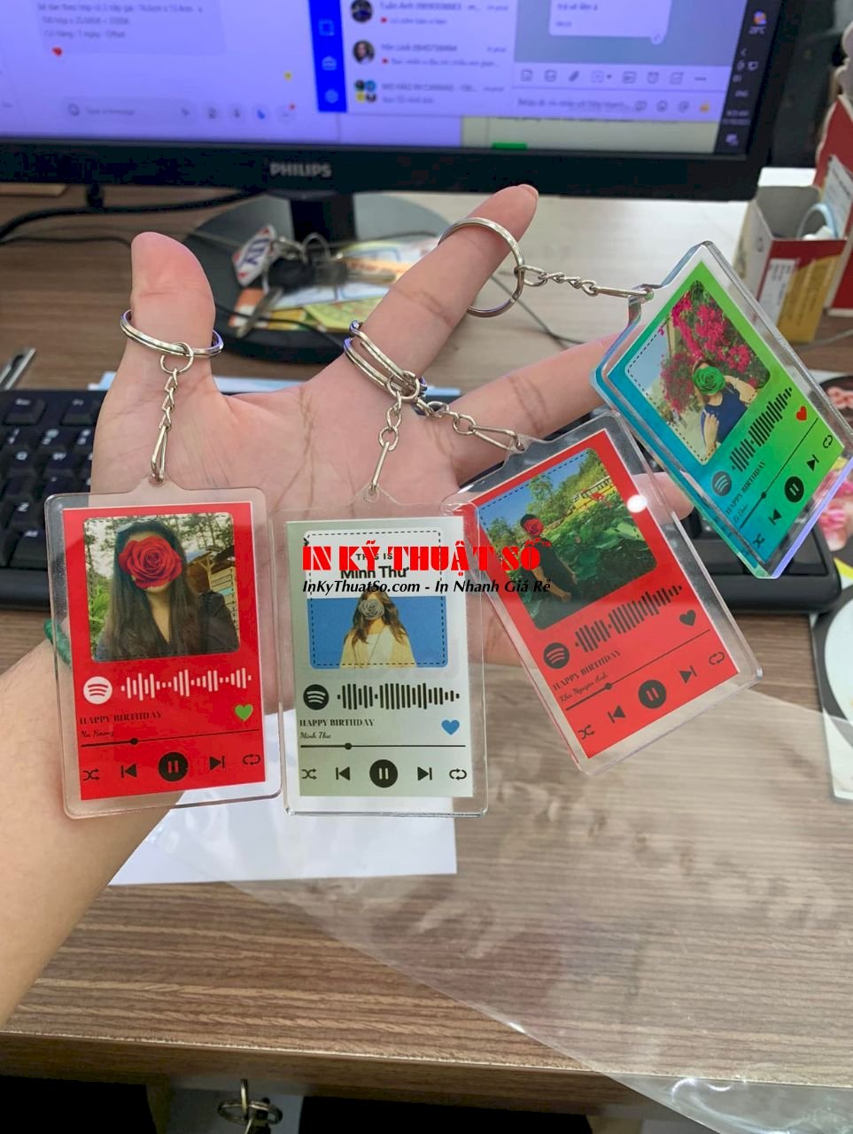 In móc khóa Spotify, móc khóa in hình theo yêu cầu - INKTS854