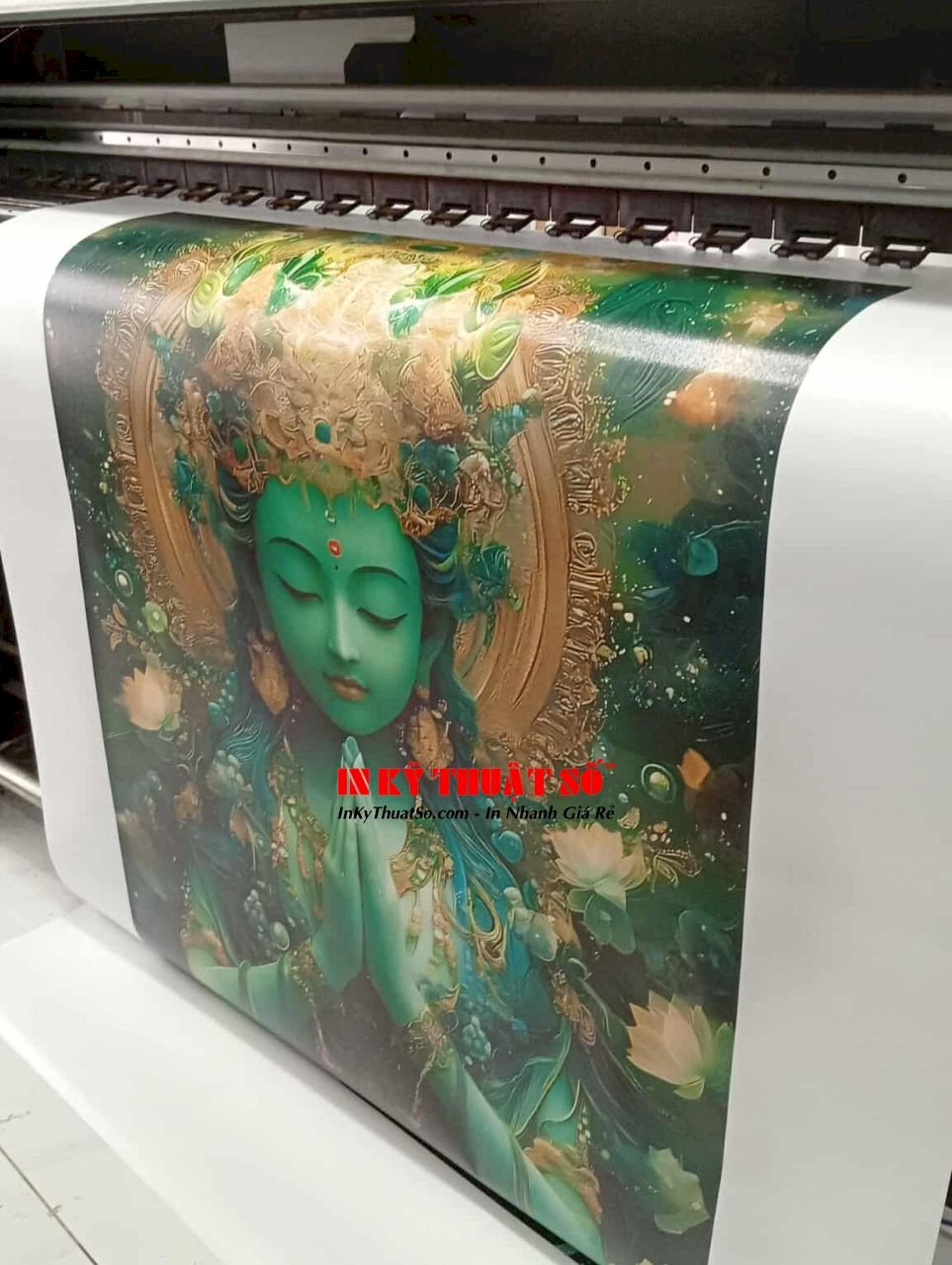 In tranh Thangka Green Tara Mantra Đức Tara Xanh Lục Độ Phật Mẫu, in ...