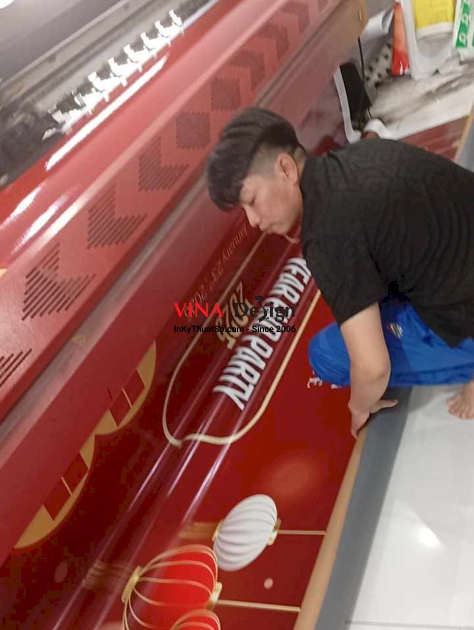 In backdrop sân khấu Year End Party (YEP) tiệc tổng kết cuối năm, bạt ...