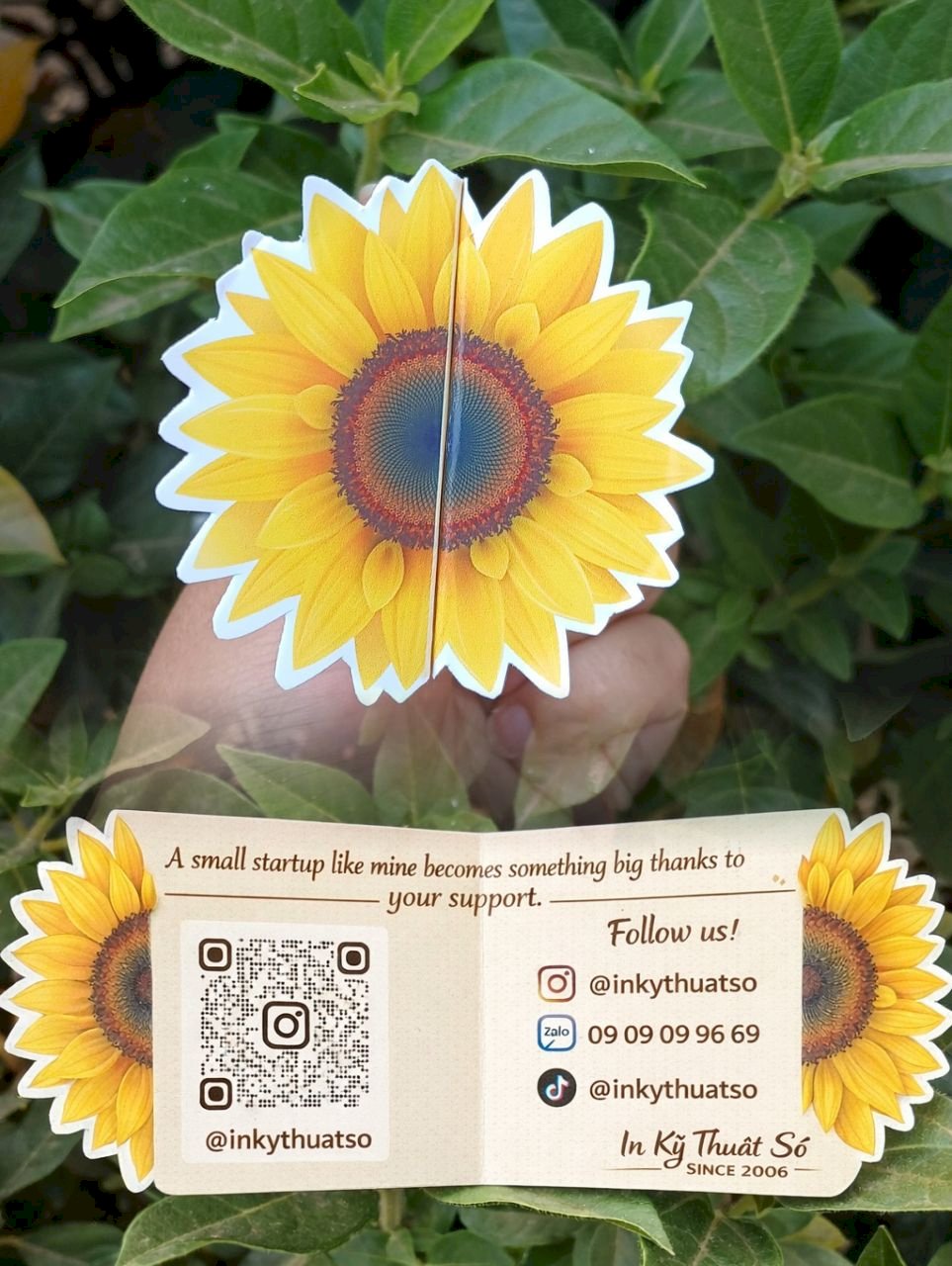 In tờ rơi tag gấp bế theo file hình bông hoa, nơ, bướm, trái cây, cake ...